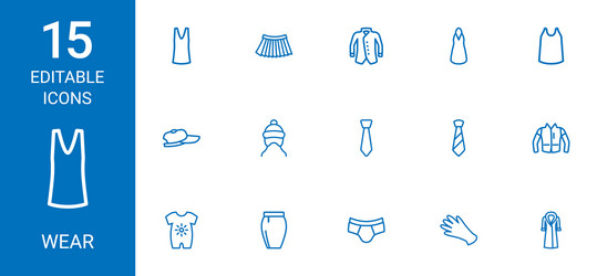14 apparel icons Royalty Free Vector Image - VectorStock