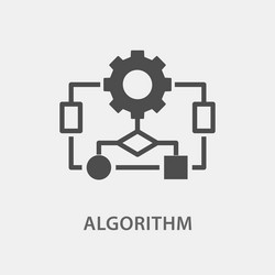 Algorithm glyph icon Royalty Free Vector Image
