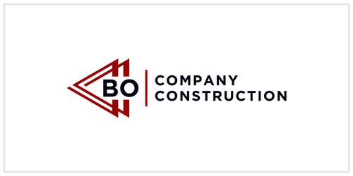 Bo logo monogram with slash style design template Vector Image