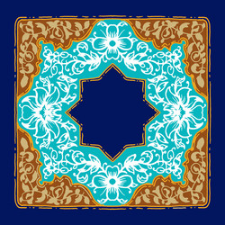 Multicolor frame islamic ornament graphic design Vector Image
