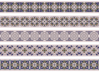 Seamless decorative borders Royalty Free Vector Image