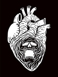 Skull evil retro Royalty Free Vector Image - VectorStock