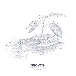 Continuous line drawing of plant growth processes Vector Image
