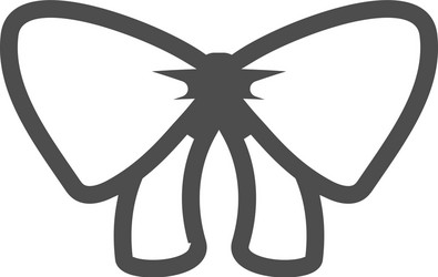 Grayscale cute ribbon bow decoration design Vector Image