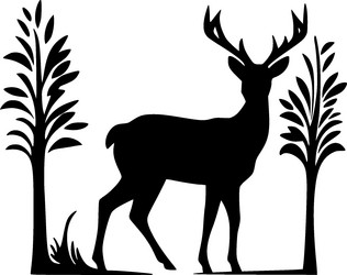 Dear - minimalist and simple silhouette Royalty Free Vector