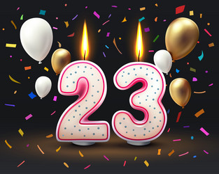 Happy birthday years 23 anniversary Royalty Free Vector