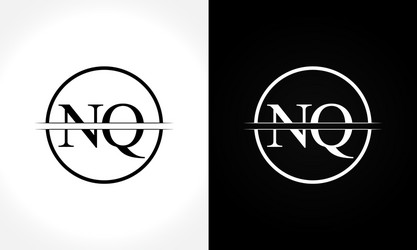 Initial monogram letter nq logo design template Vector Image
