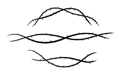 Vine Border Thorns Vector Images (33)