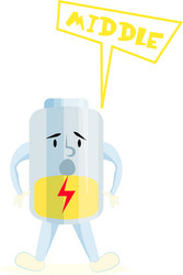 Cartoon battery charge Royalty Free Vector Image