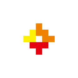 Target square geometric symbol simple logo Vector Image