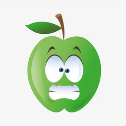 Apple shape cartoon Royalty Free Vector Image - VectorStock