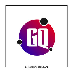 Initial letter gq logo template design Royalty Free Vector