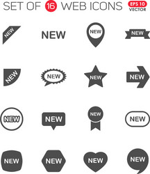 New sticker icon set Royalty Free Vector Image