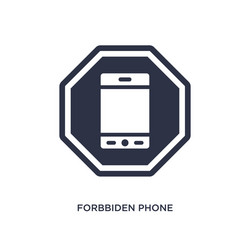 Forbbiden icon on white background simple element Vector Image