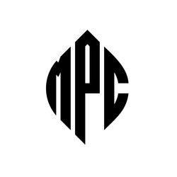Mpc logo letter design Royalty Free Vector Image