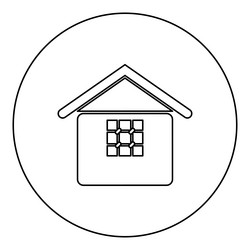 Neon prison jail gaol house with grate on window Vector Image