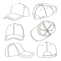 Cap template Royalty Free Vector Image - VectorStock