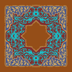 Multicolor frame islamic ornament graphic design Vector Image