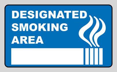 Poster no smoking and label area Royalty Free Vector Image