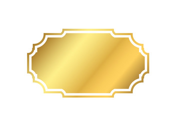 Gold frame beautiful simple golden design Vector Image