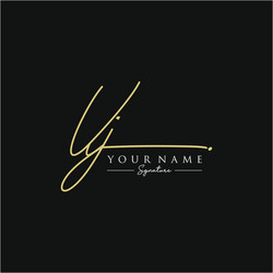 Initial vj letter royal luxury logo template Vector Image