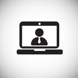 Business video call on white background Royalty Free Vector