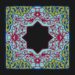 Multicolor frame islamic ornament graphic design Vector Image