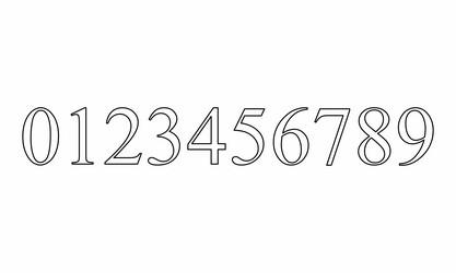 Arabic-indic numbers set Royalty Free Vector Image