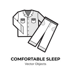 Sleepwear Outline Pajamas Vector Images (over 470)
