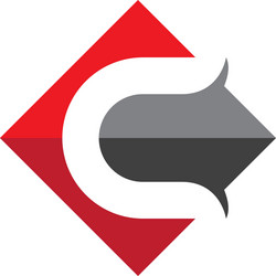 R letter arrow logo Royalty Free Vector Image - VectorStock