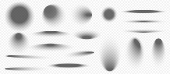 Circle drop shadows round and ellipse shades Vector Image