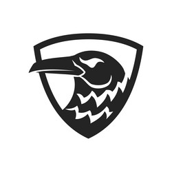 Crow logo template isolated brand identity icon Vector Image