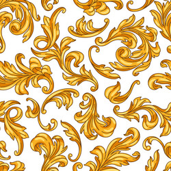 Seamless pattern in baroque rococo victorian Vector Image