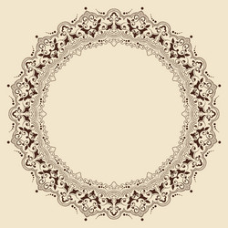 Round lace frame Royalty Free Vector Image - VectorStock