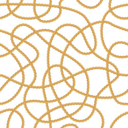 Endless nautical rope pattern hand drawn Vector Image