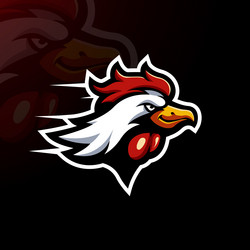 Cartoon running chicken Royalty Free Vector Image