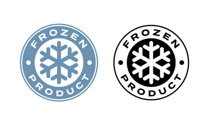 Keep frozen food product package label Royalty Free Vector