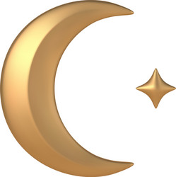 Golden moon icon Royalty Free Vector Image - VectorStock