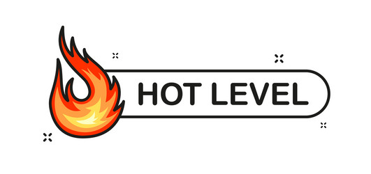 Spicy chili hot pepper food spice level red Vector Image