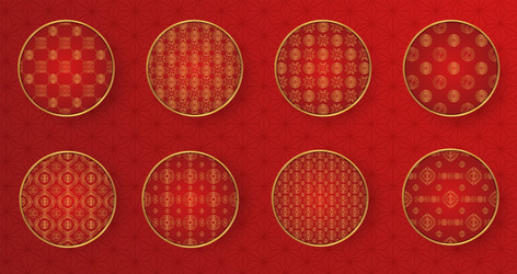 Chinese round frame pattern circle Royalty Free Vector Image