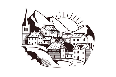 Village Path Vector Images (over 1,000)