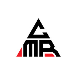 Cmr triangle letter logo design Royalty Free Vector Image
