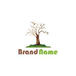 Artistic pine tree logo Royalty Free Vector Image