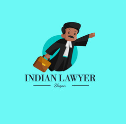 Attorney at law mascot logo Royalty Free Vector Image