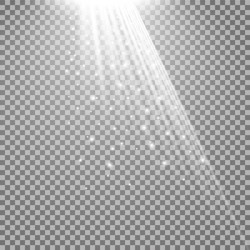Spotlight glow effect light beam white color Vector Image