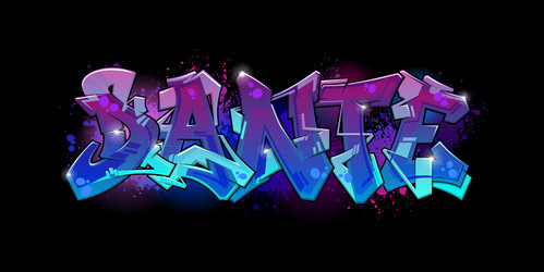 Urban - graffiti styled street art cool kids font Vector Image