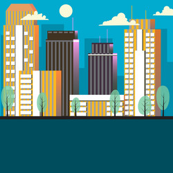 Cartoon Cityscape Royalty Free Vector Image - VectorStock