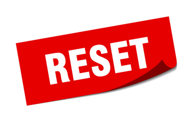 Reset sticker label Royalty Free Vector Image - VectorStock