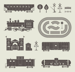 Train set Royalty Free Vector Image - VectorStock