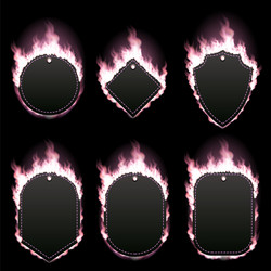 Pink Flame Borders Vector Images (75)
